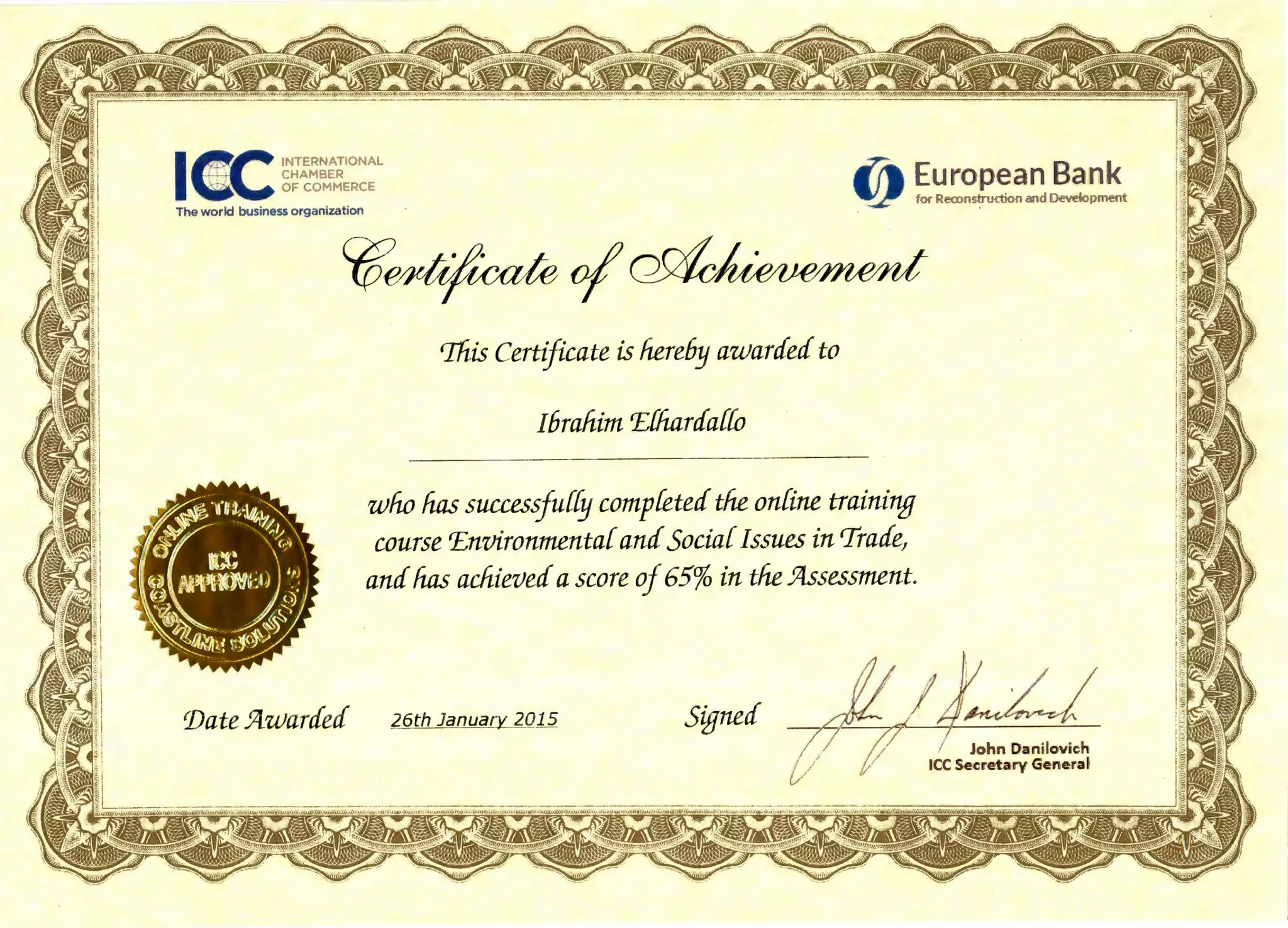 ICC Certificates | PDF