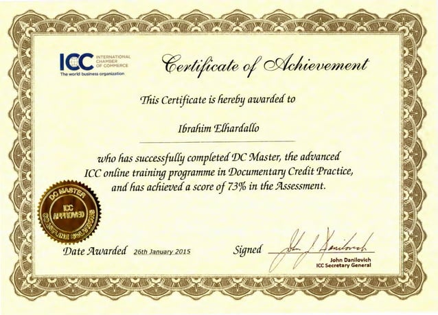 ICC Certificates | PDF
