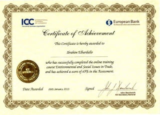 ICC Certificates | PDF