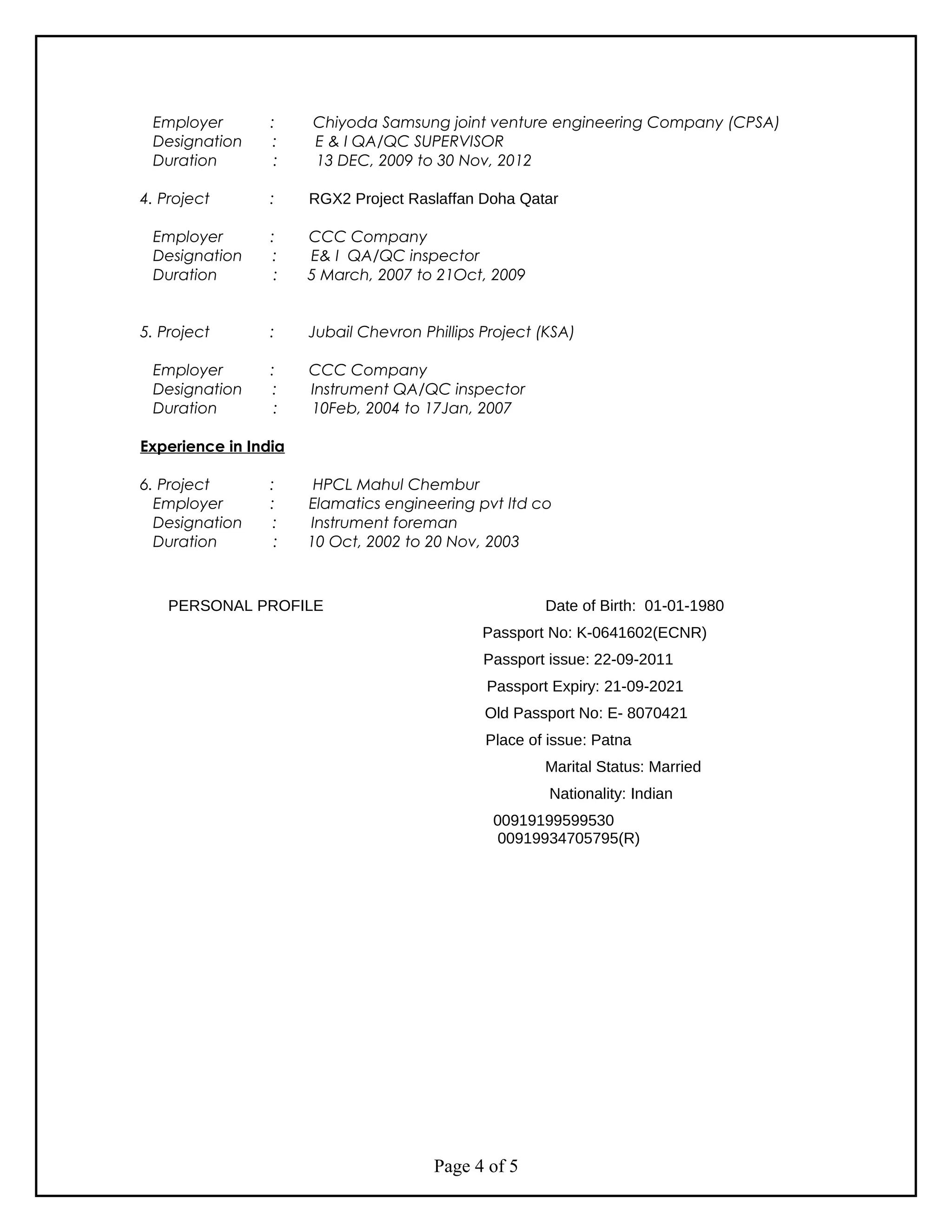 E & I QA QC SUPERVISOR | PDF