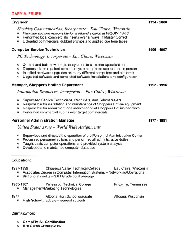 Gary's resume - 07272015 | PDF