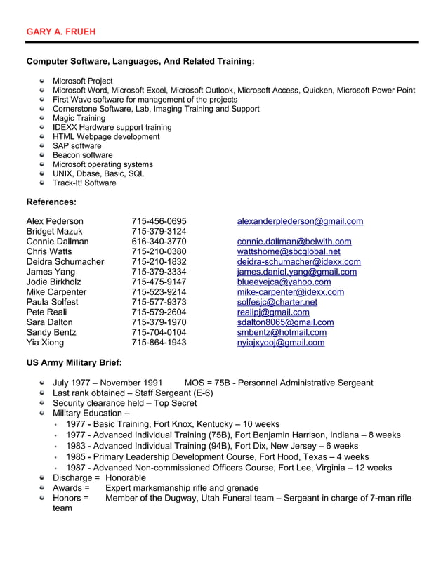 Gary's resume - 07272015 | PDF