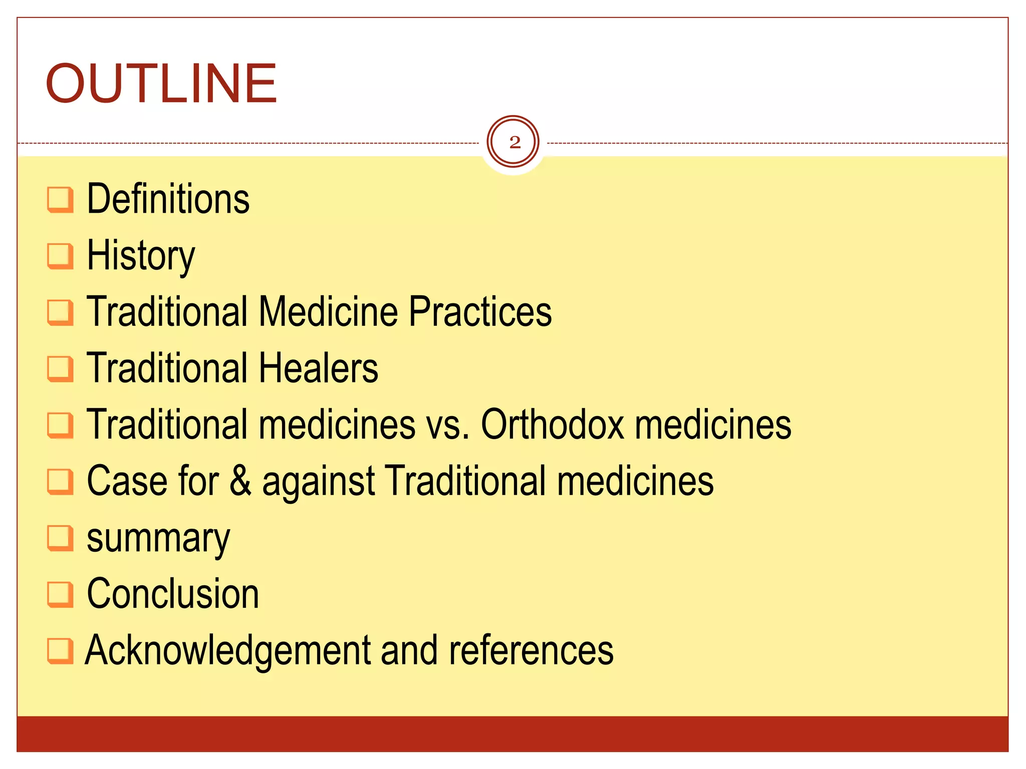 TRADITIONAL MEDICINES | PPTX