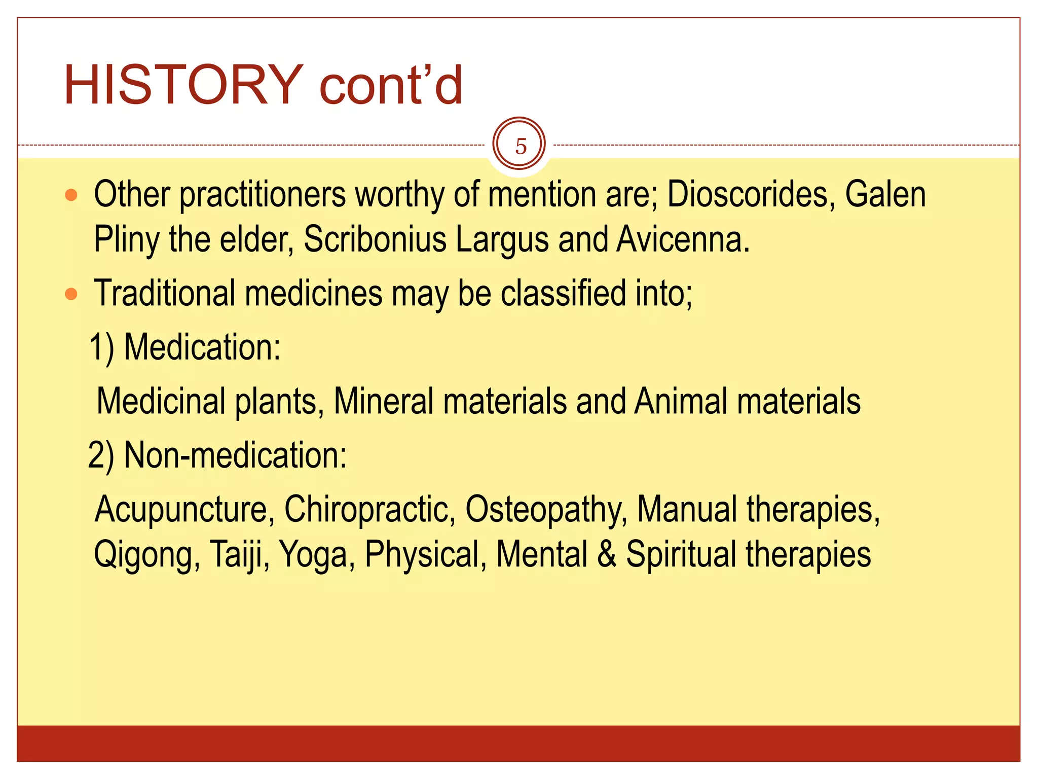 TRADITIONAL MEDICINES | PPTX
