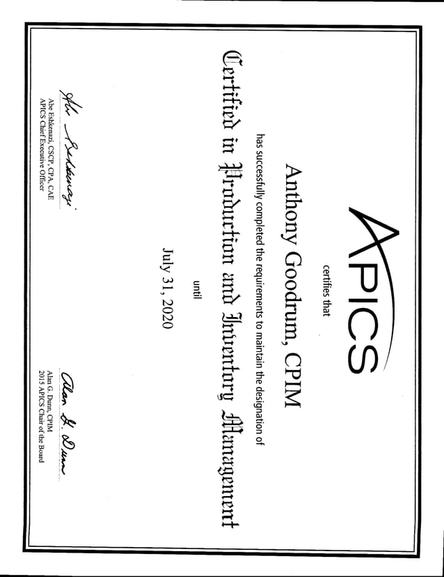 CPIM Designation | PDF