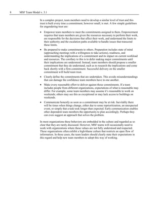MSF Team Model v.3.1 | PDF | Desktop Publishing | Computer Software and ...
