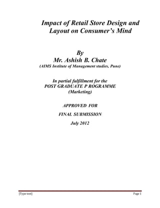 Impact Of Retail Store Design and Layout on Consumer (1) | DOCX