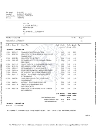 GR-Transcript - UOPHX | PDF