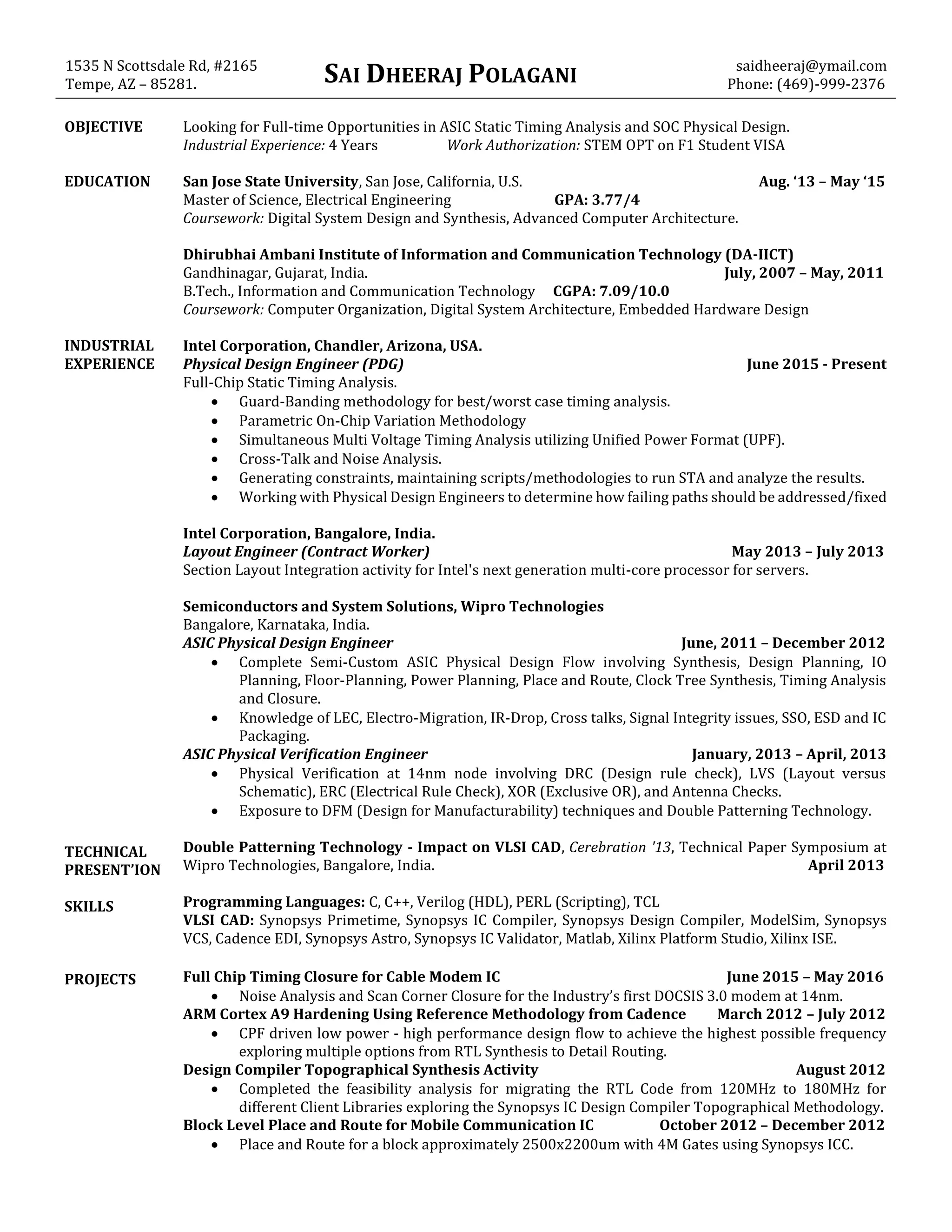 Sai Dheeraj_Resume | PDF