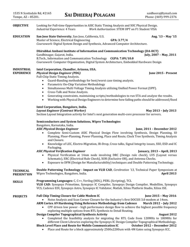 Sai Dheeraj_Resume | PDF | Computing | Technology & Computing