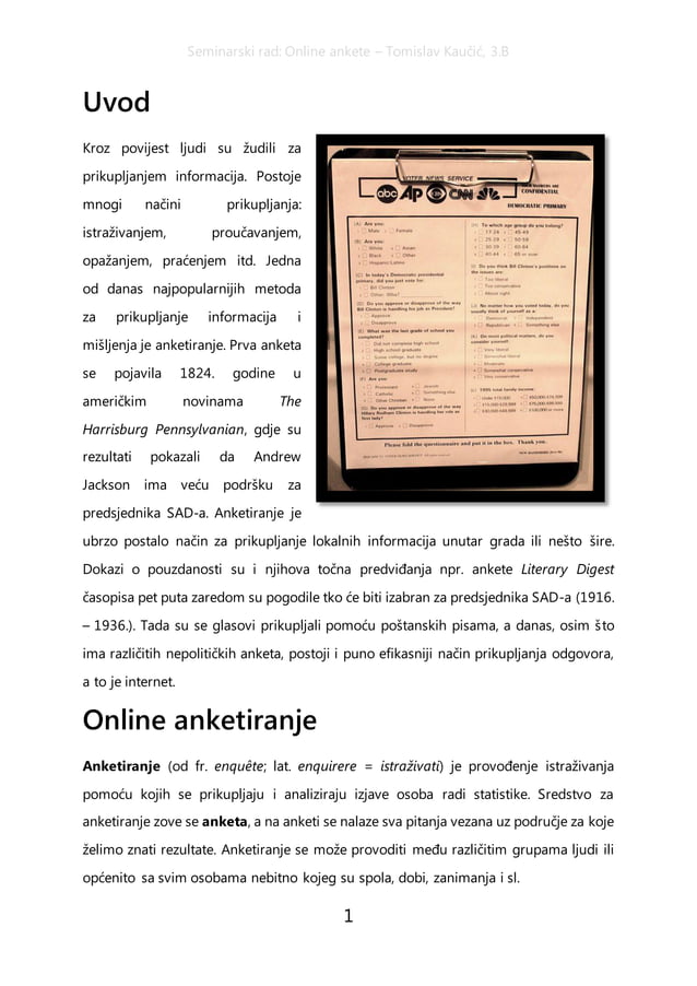 Online ankete | PDF