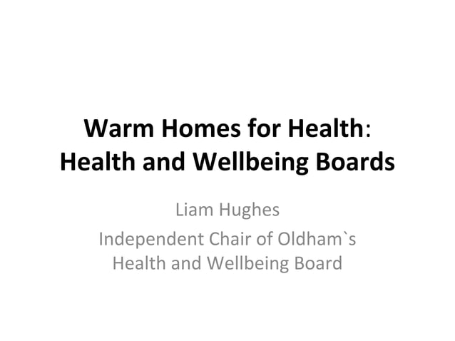 Health and Wellbeing Boards | PPT