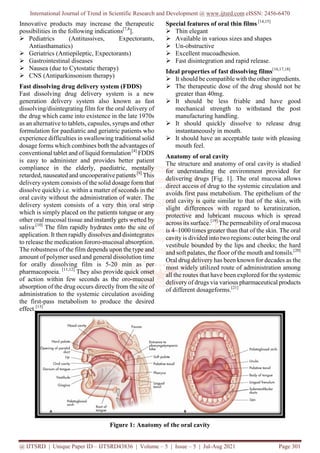 A Review on Fast Dissolving Oral Film | PDF