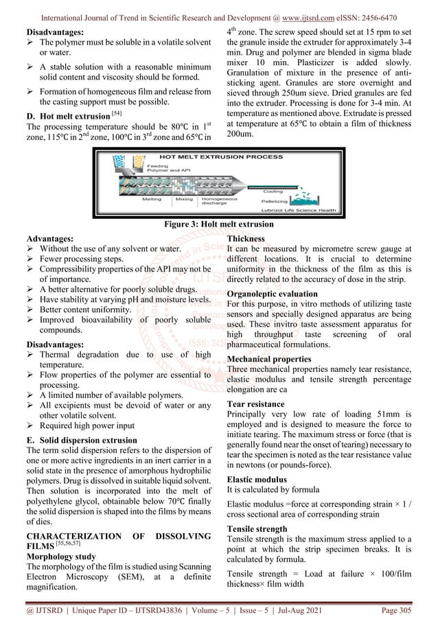 A Review on Fast Dissolving Oral Film | PDF