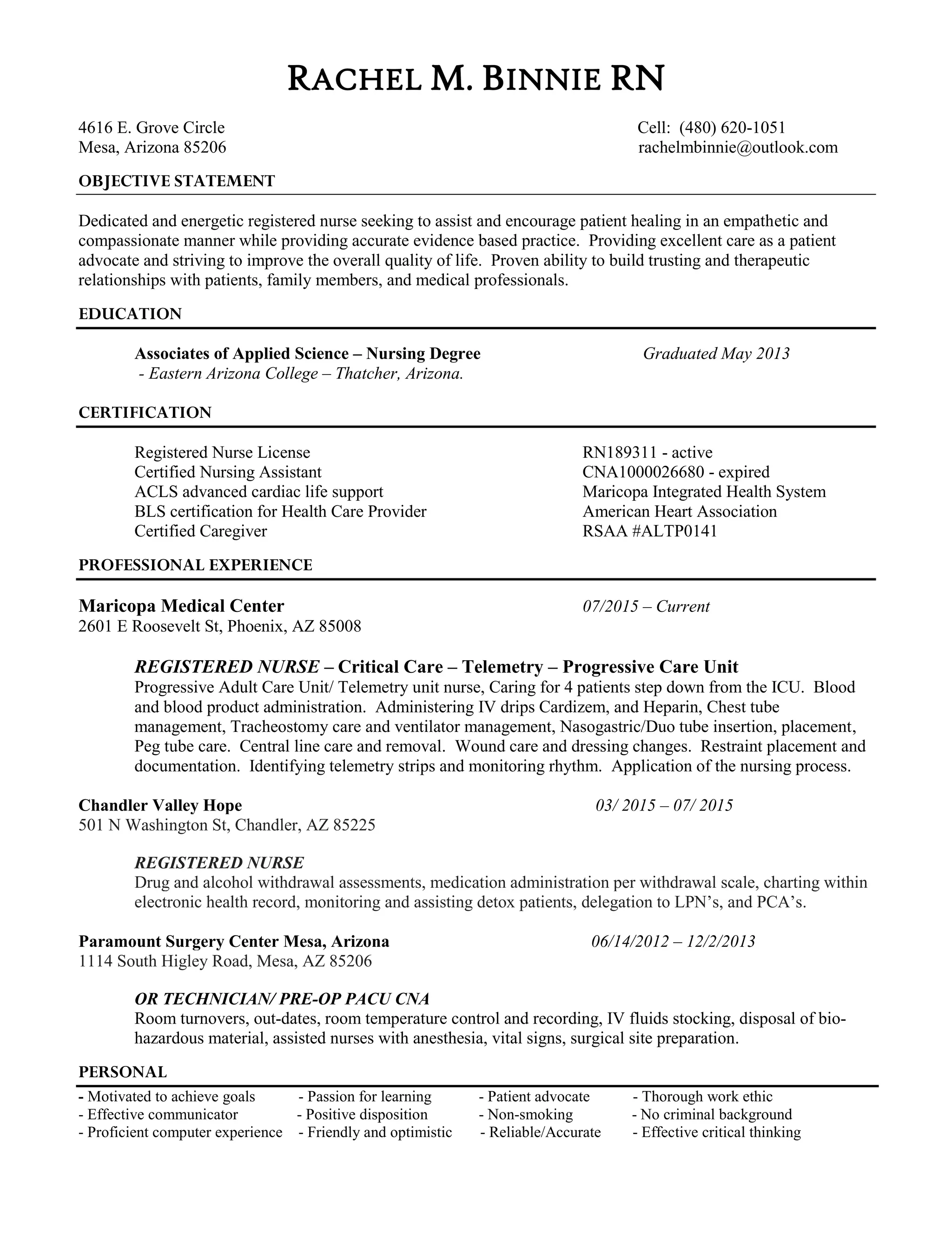 Rachels Resume | PDF