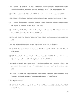 Improved Blocked Impedance Model for Loudspeakers | PDF