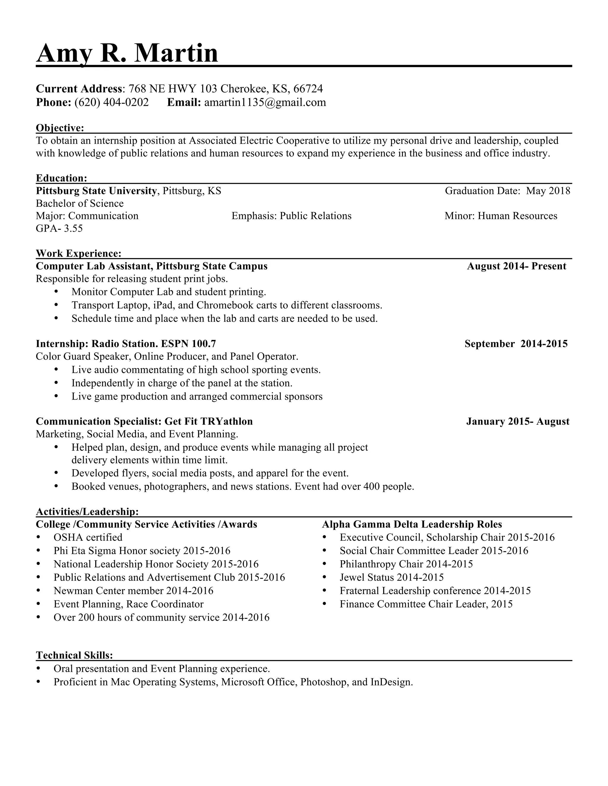 Amy Martin Resume-4 | PDF