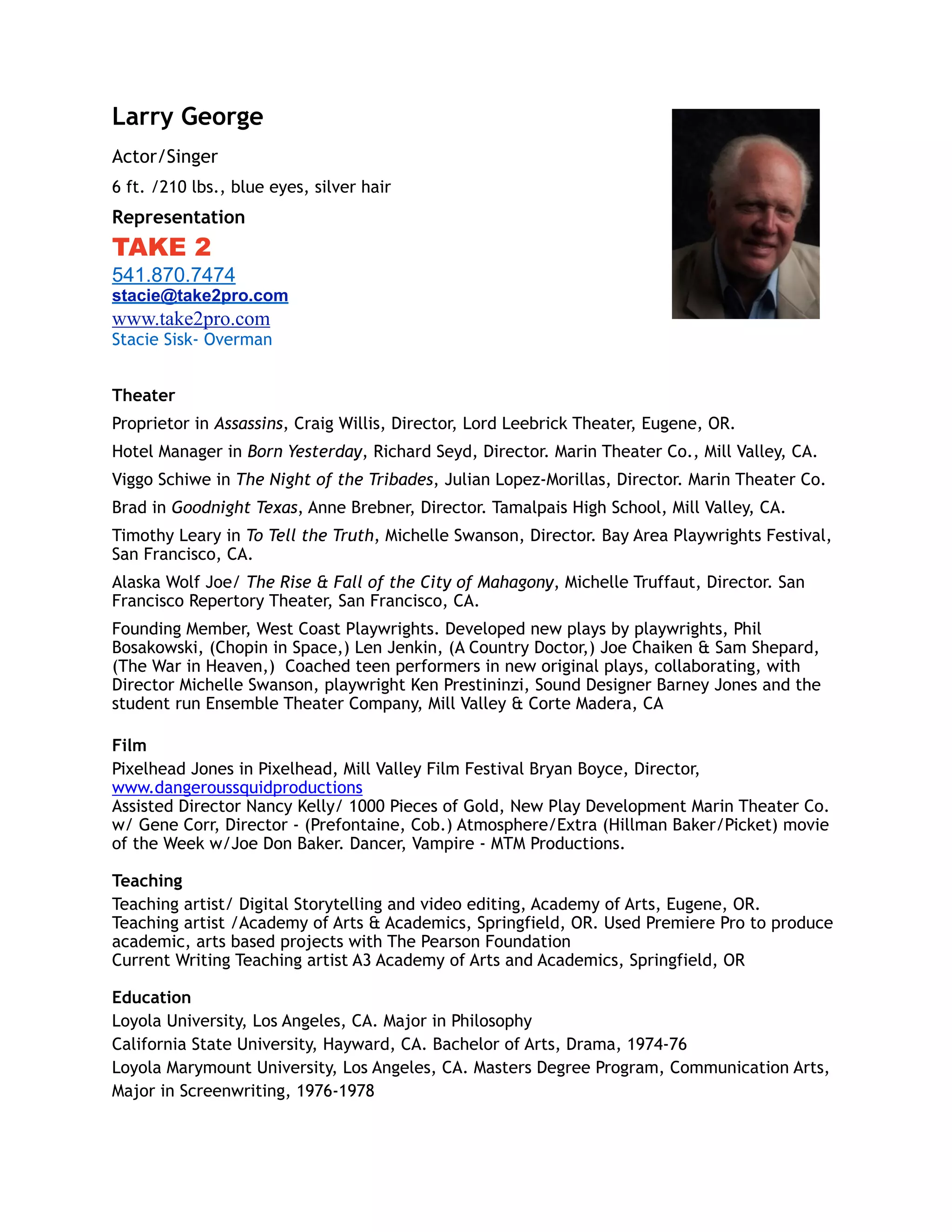 Larry George resume 6 25 08bpages.1 | PDF