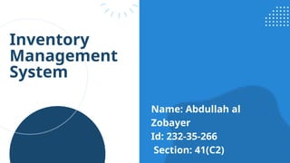 inventory managmnent systeam project slide | PPT | Free Download