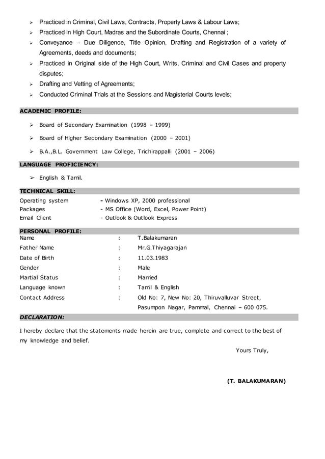 BALA- RESUME | DOCX | Legal Services Industry | Industries