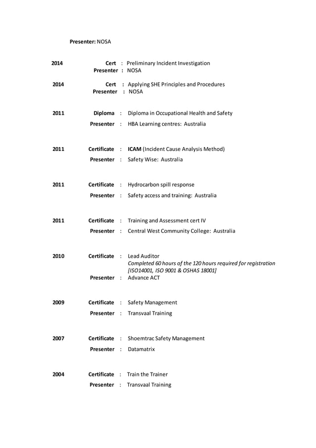 Struwig William CV | DOCX