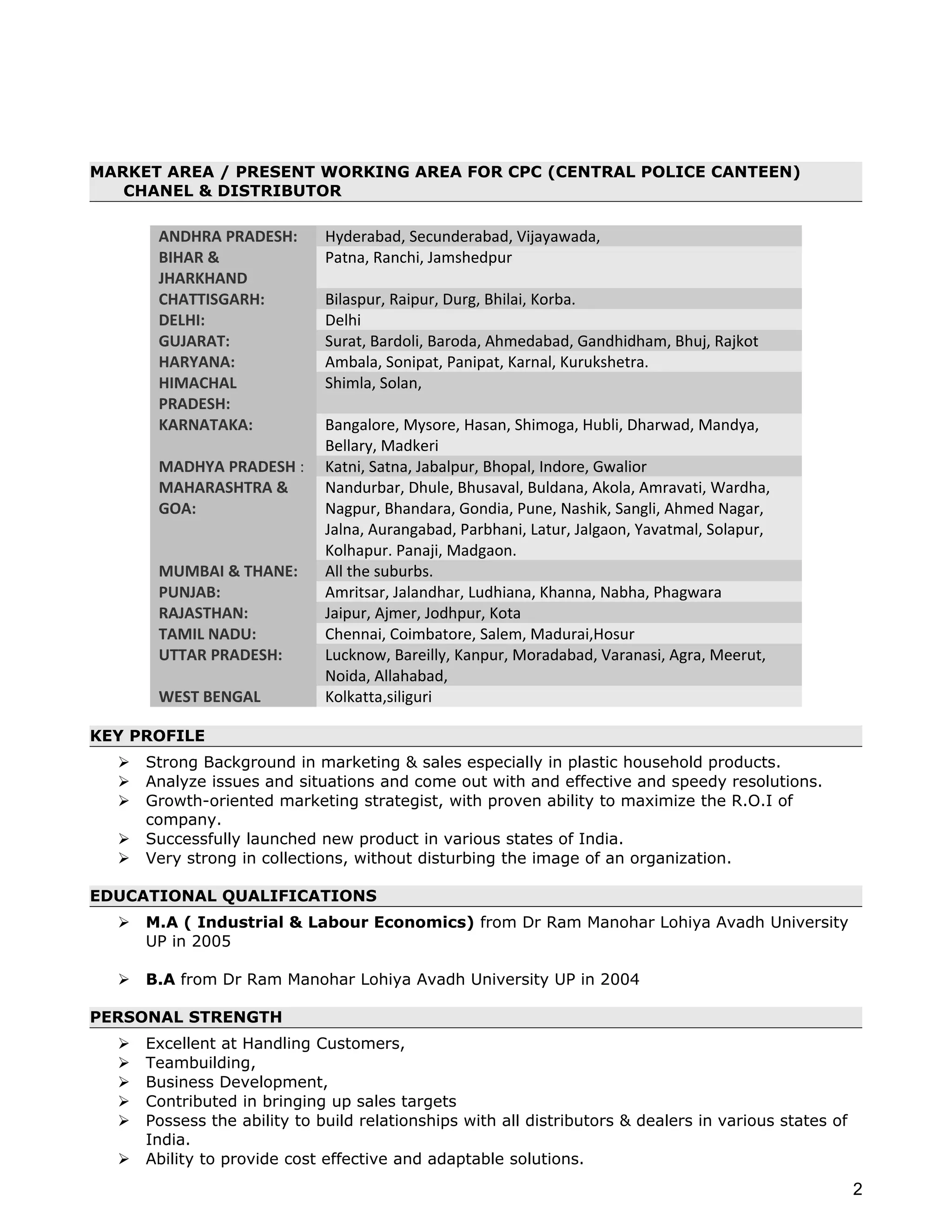 Santosh Tiwari- New C.V Format | DOC