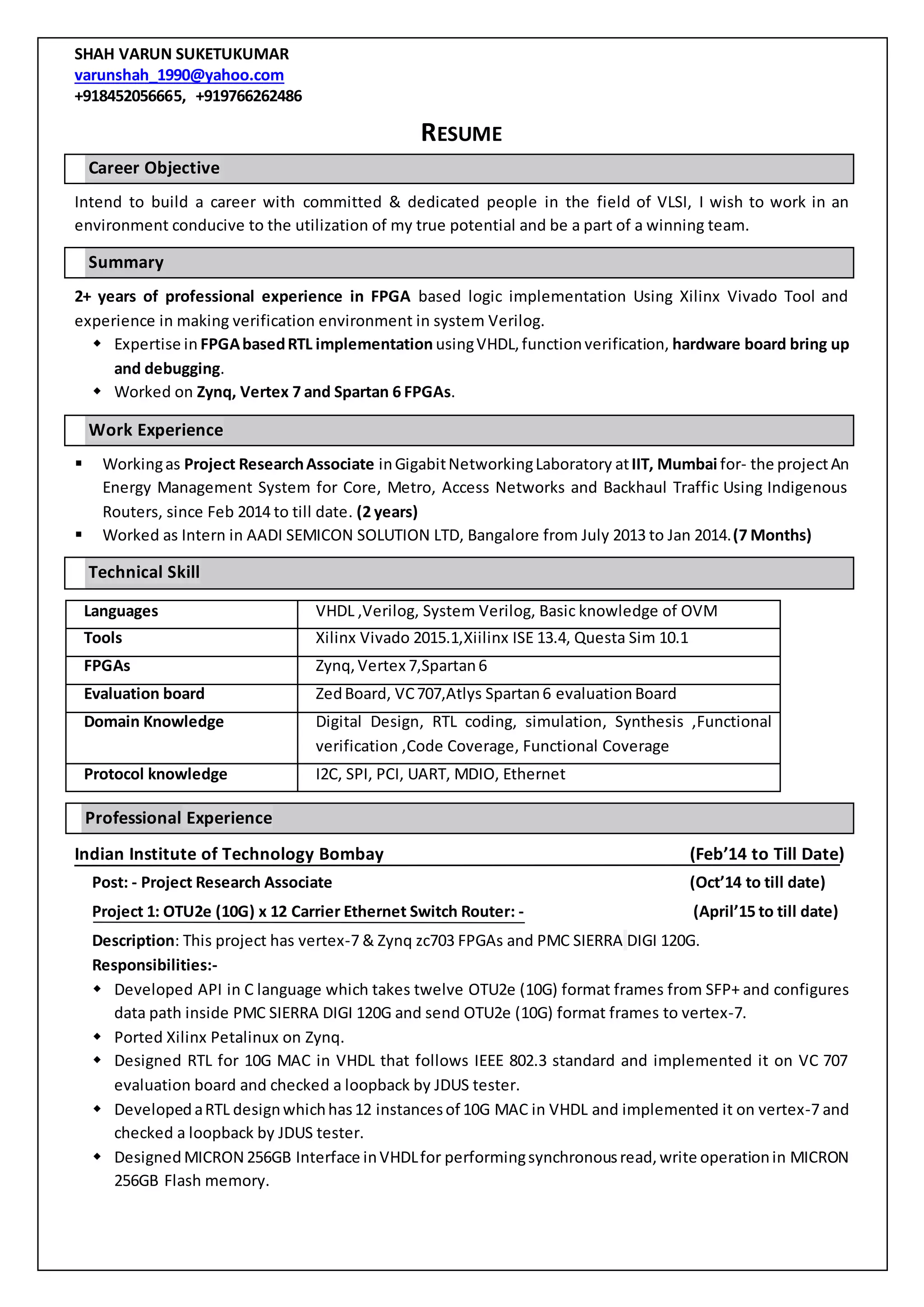 Varun_resume | PDF