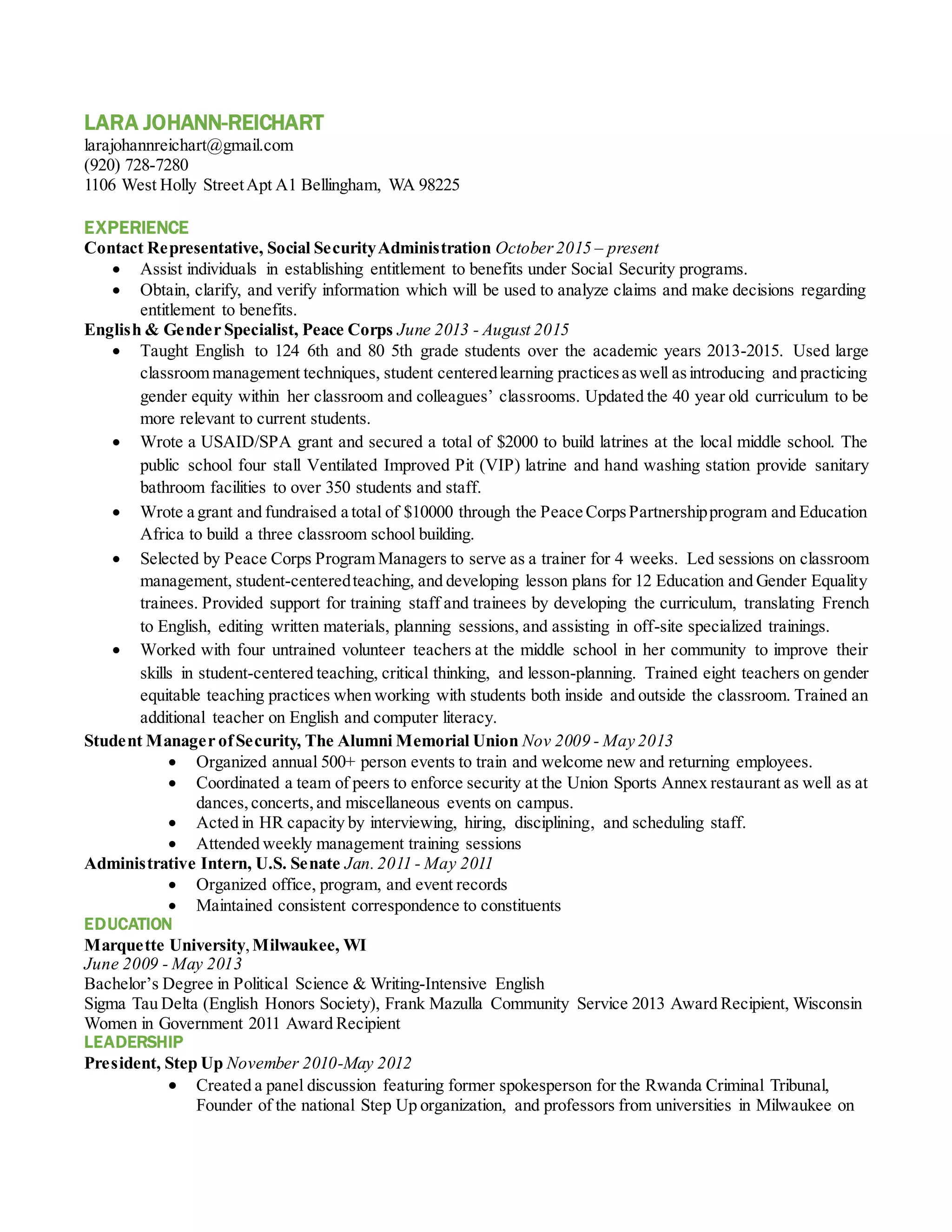 Resume Lara Johann-Reichart | DOCX