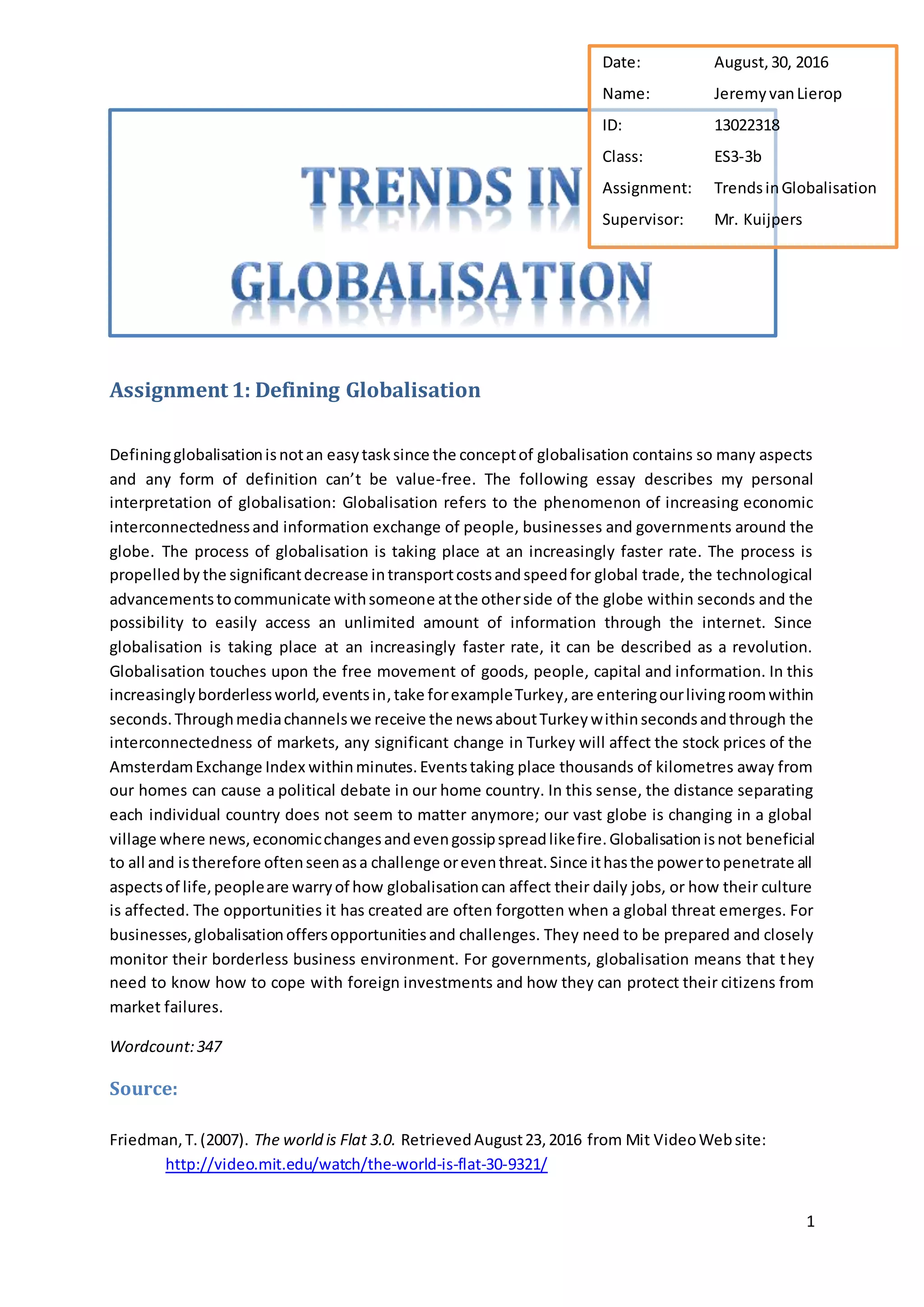 Globalisation Final version | DOCX