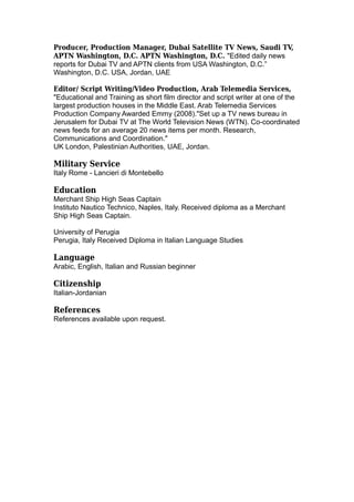 Khaled Awamleh CV | RTF