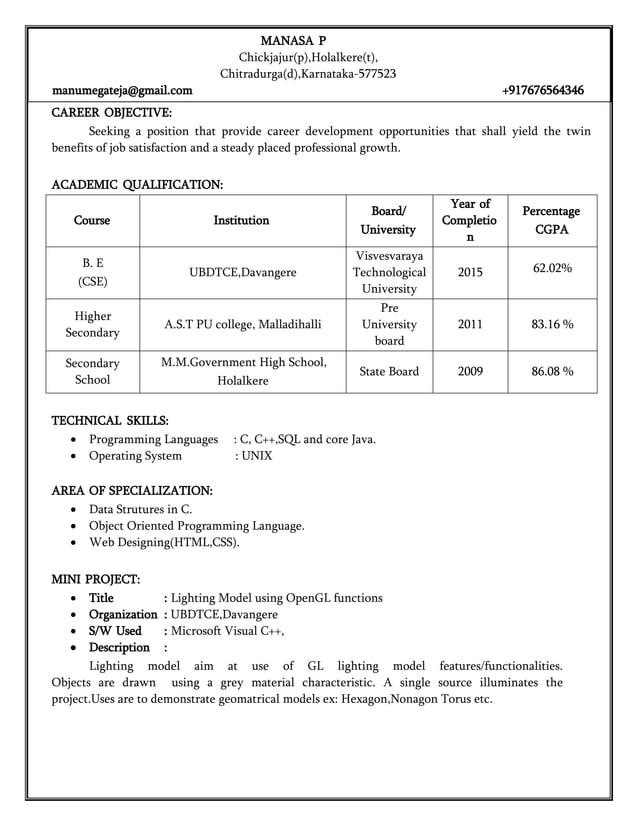 final my resume1 | PDF