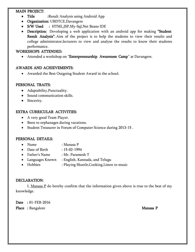 final my resume1 | PDF