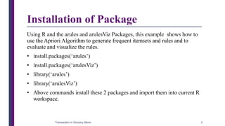Case study on Transaction in Grocery Store | PDF
