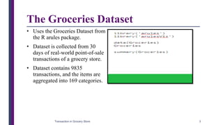 Case study on Transaction in Grocery Store | PDF