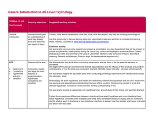 General Introduction to AS Psychology Guide | PDF