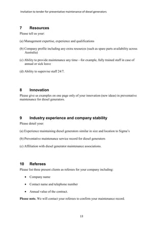 Generators final tender | PDF | Free Download