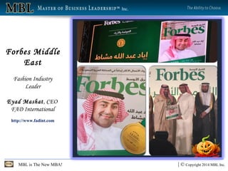 Eyad Mashat, Fashion Industry Leader | PPT