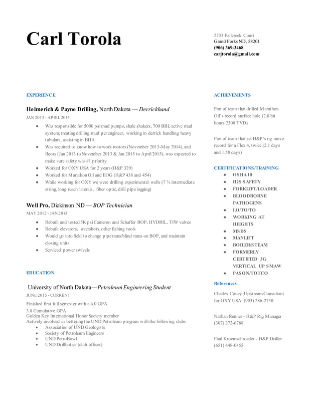 Resume Carl Torola UPDATED | PDF