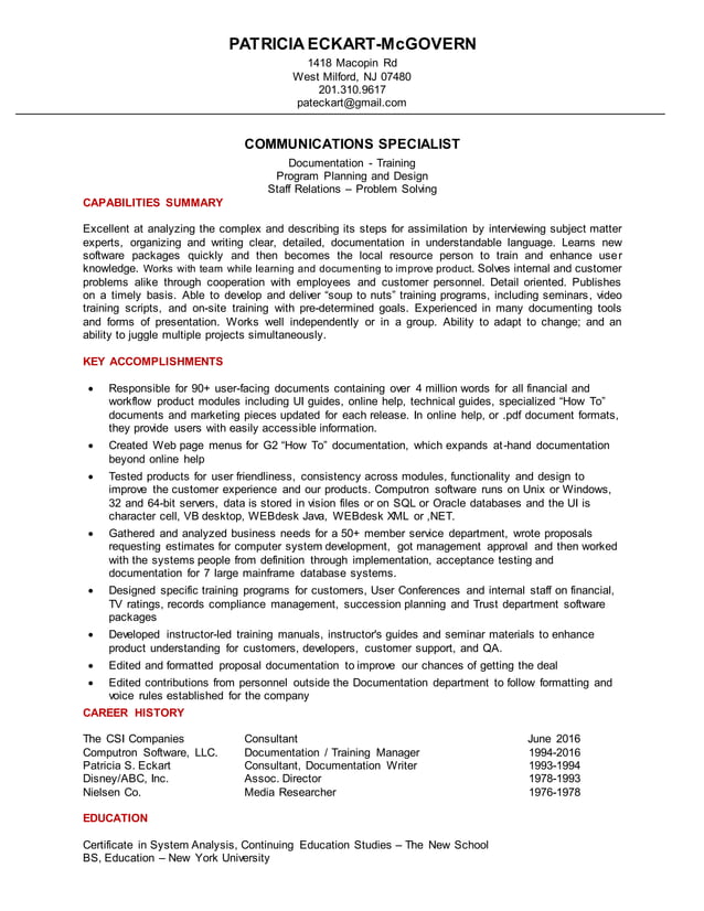 Resume Pat Eckart-McGovern | DOCX