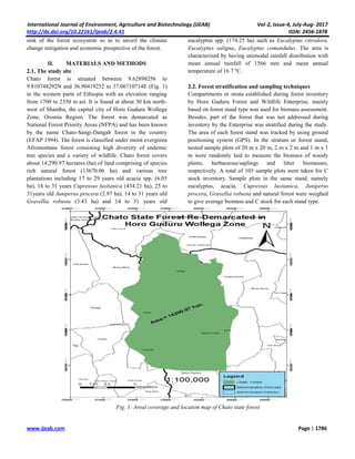 Ecosystem Carbon Storage and Partitioning in Chato Afromontane Forest: Its Climate Change ...