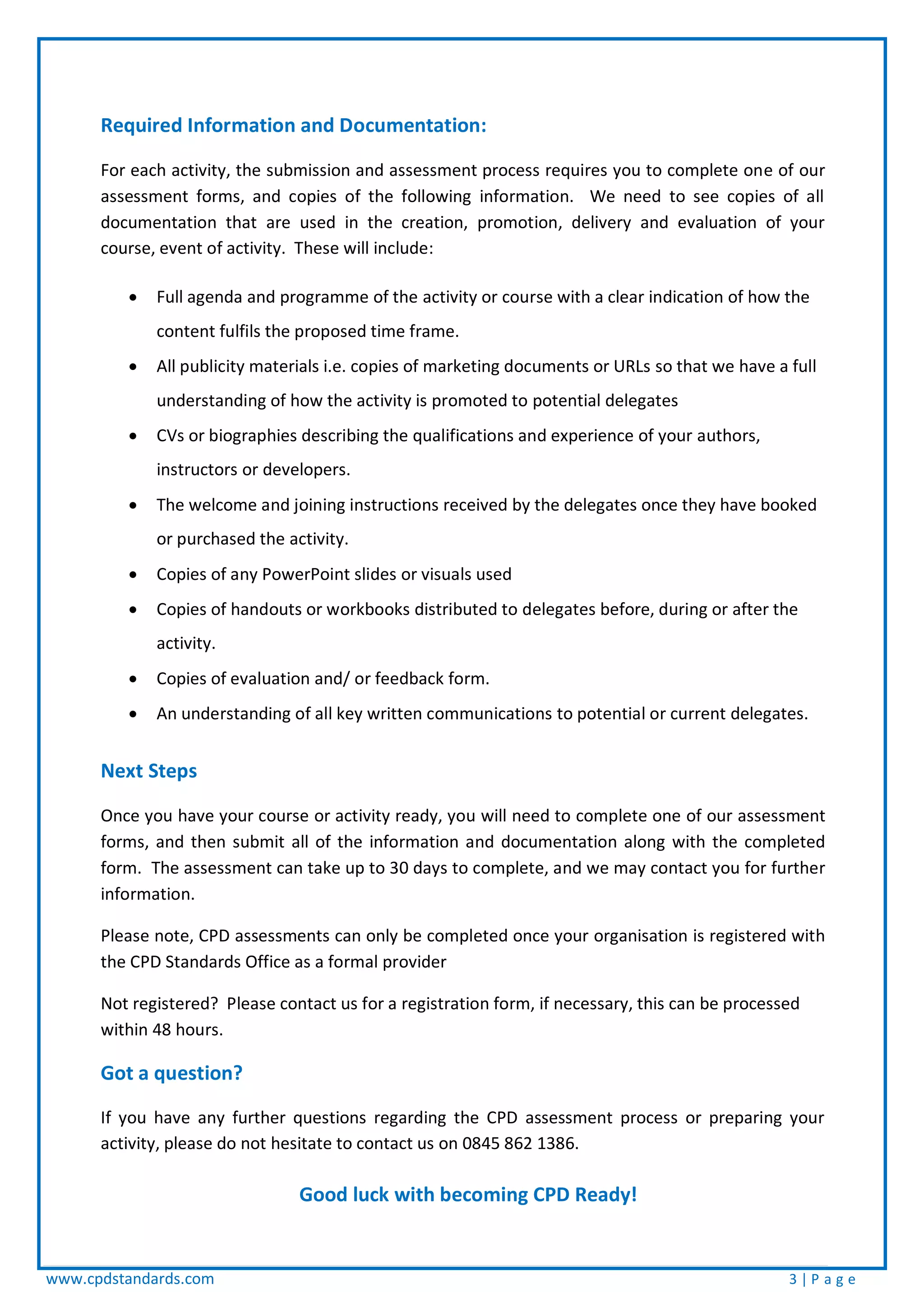 Getting CPD Ready | PDF