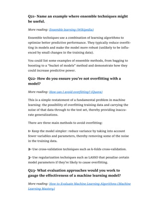 41 essential machine learning interview questions! | PDF | Technology ...