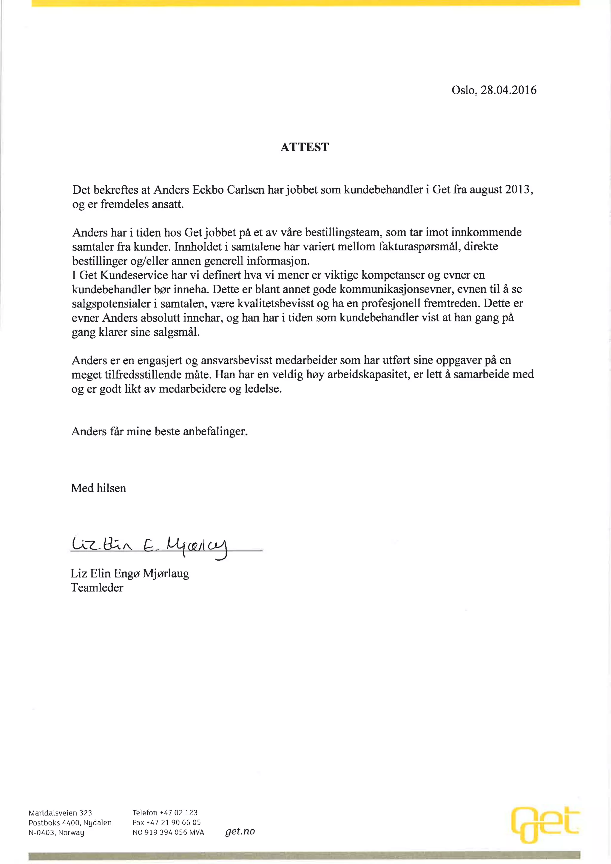 Attest Anders Ekcbo Carlsen | PDF