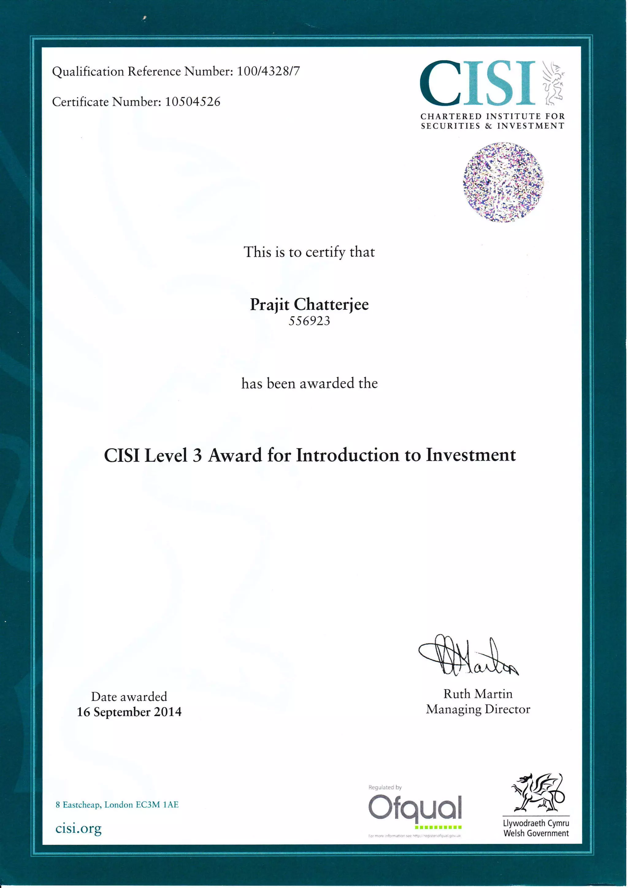 IOC Paper 1 Pass Certificate | PDF