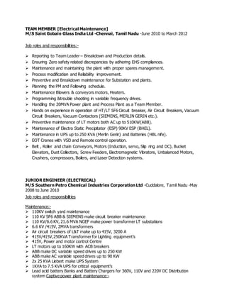 RESUME_ ARULMANI-ELECTRICAL COMMISSIONING ENGINEER (1) | DOCX
