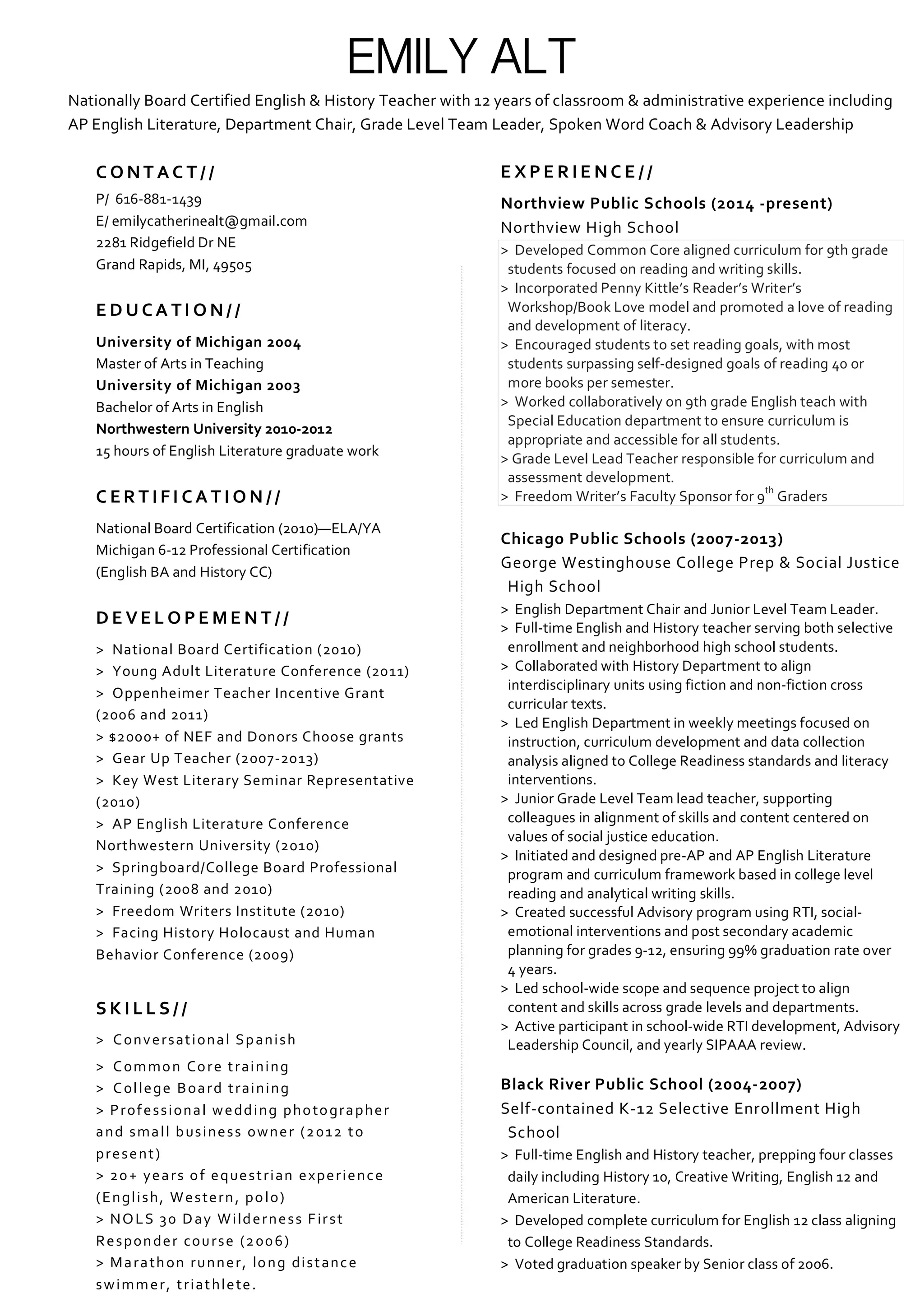 Alt_Resume16 | PDF