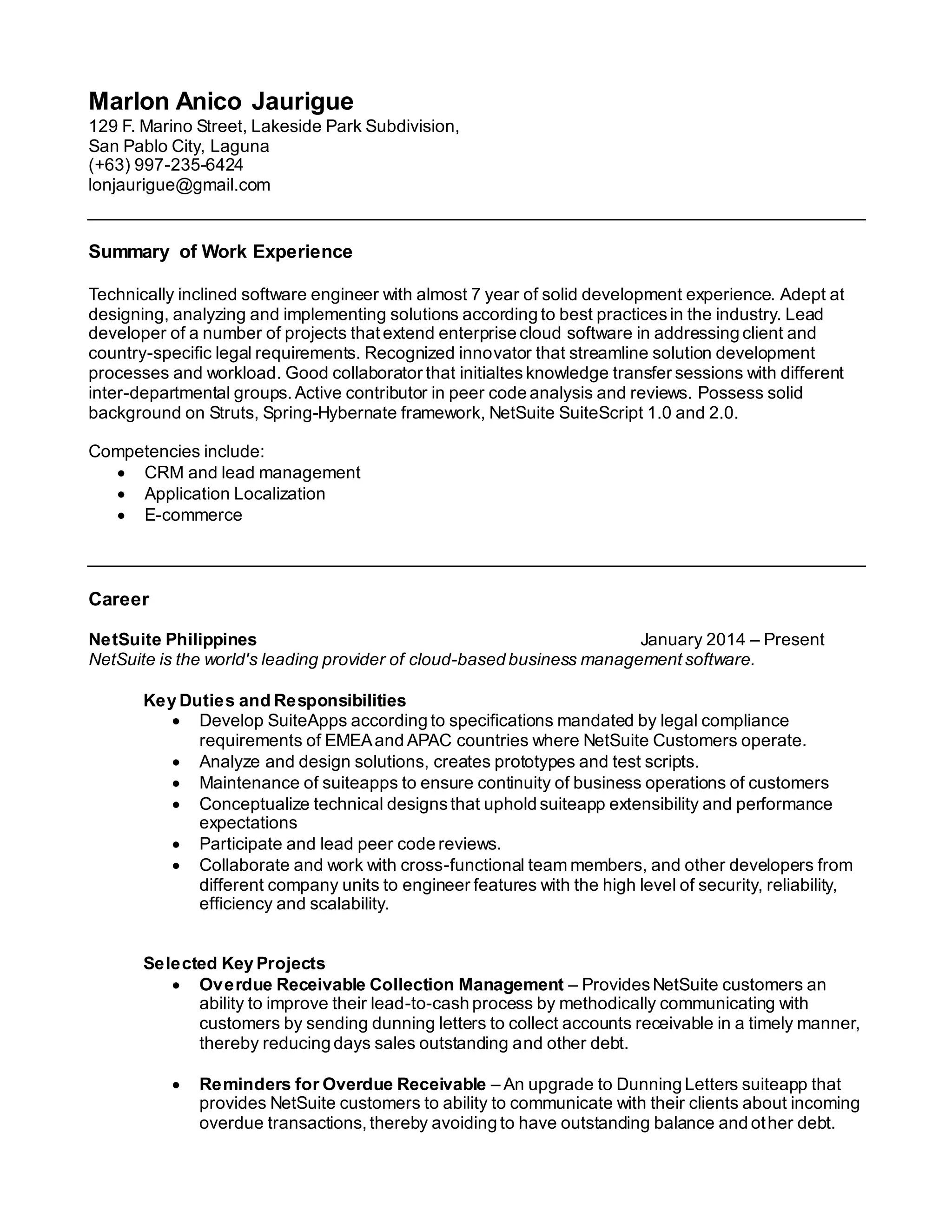 Marlon_Anico_Jaurigue_CV_Oct_2016 | PDF