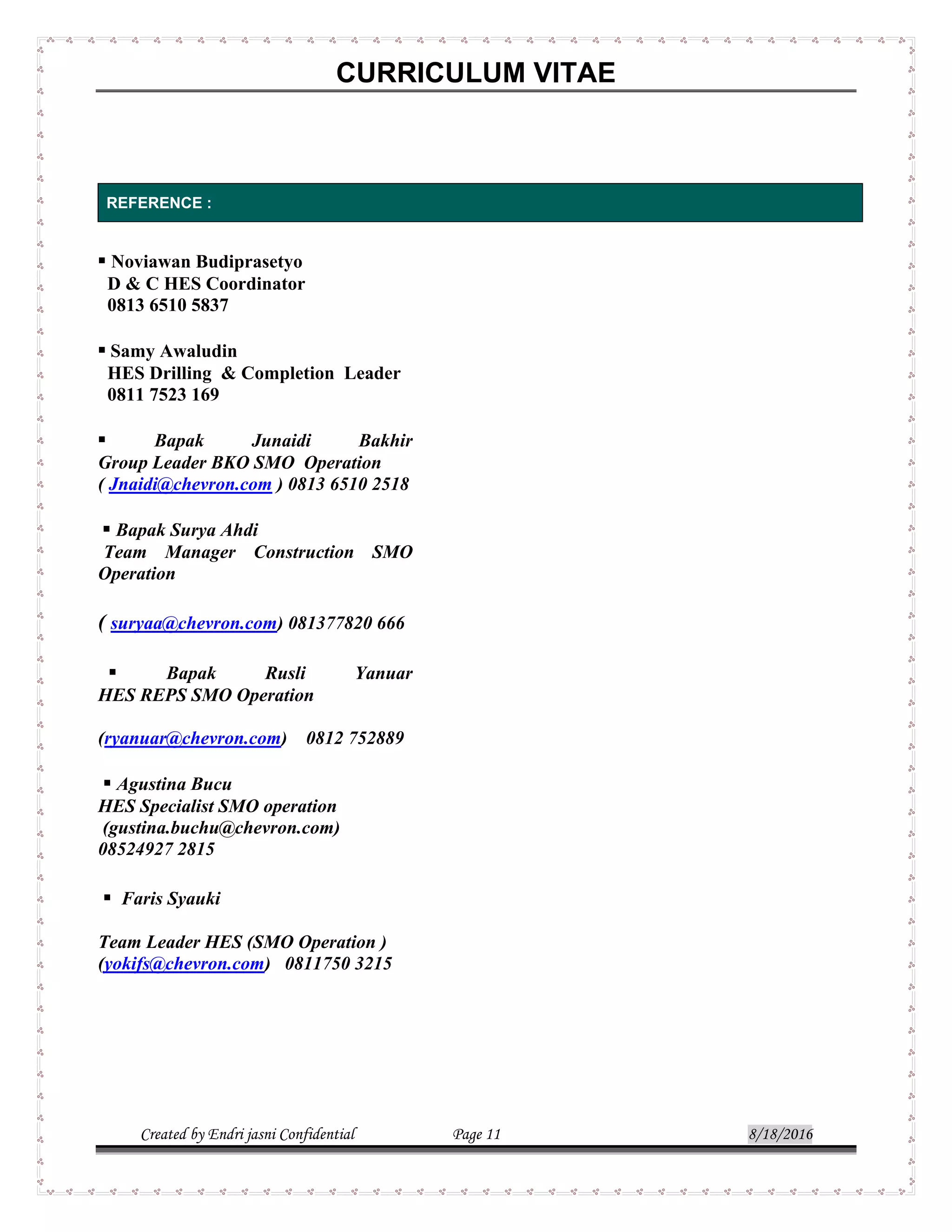 CV ENDRI JASNI | PDF