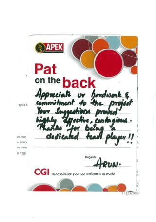 CGI APEX AWARD -POB | PDF