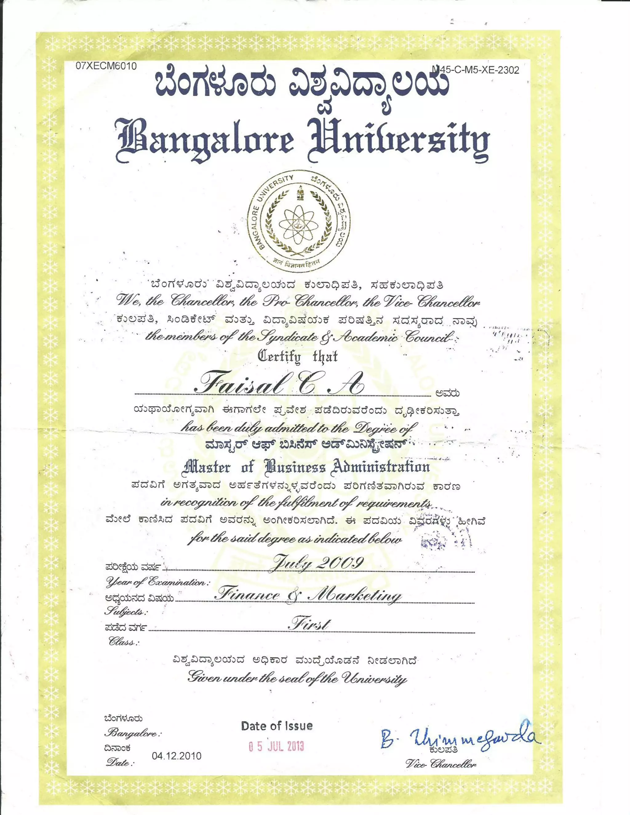 MBA cirtificate attested | PDF